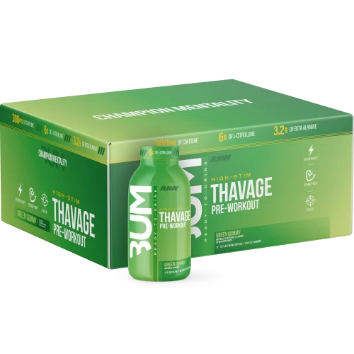 THAVAGE RTD PRE-WORKOUT (Carton of 12 bottles) – WWW.JCMUSCLEBUILDING.COM